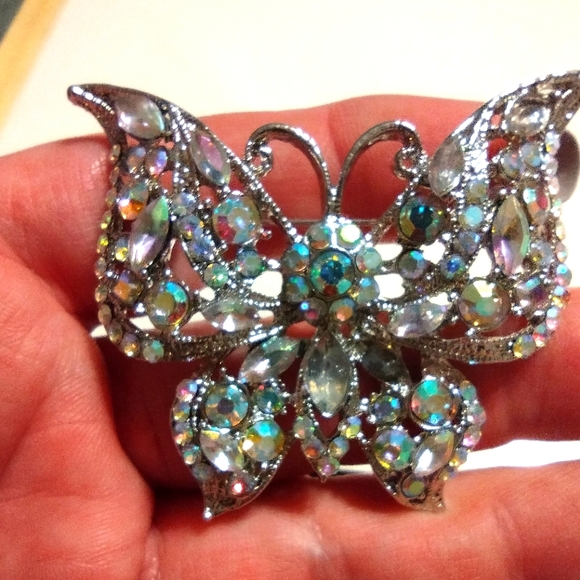 Jewelry | Butterfly Rhinestone Brooch | Poshmark
